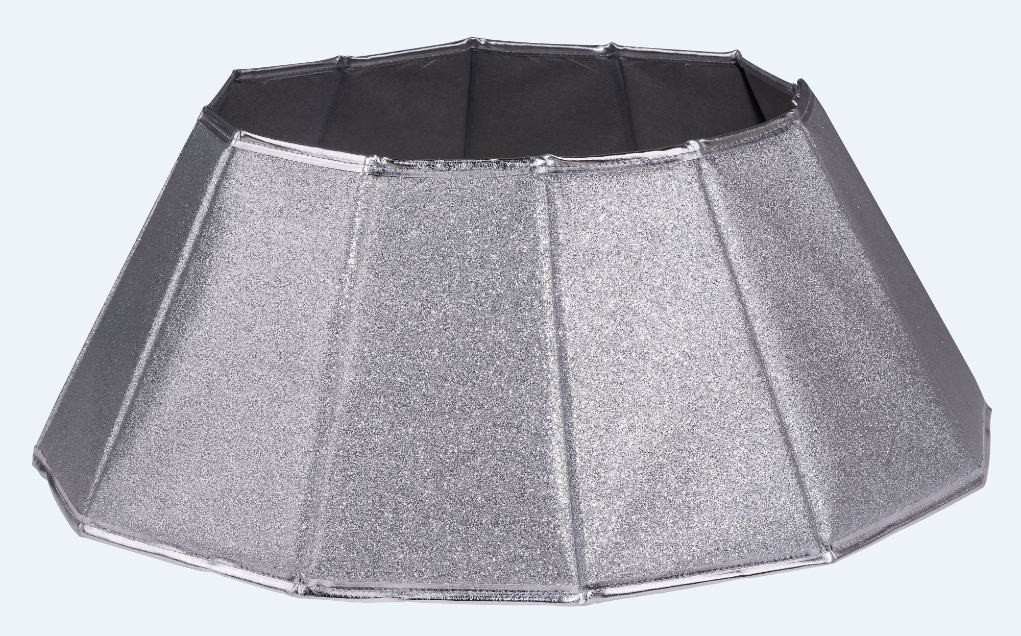 Northlight Seasonal 26.75" Shiny Silver Fabric Hexagonal Christmas Tree ...