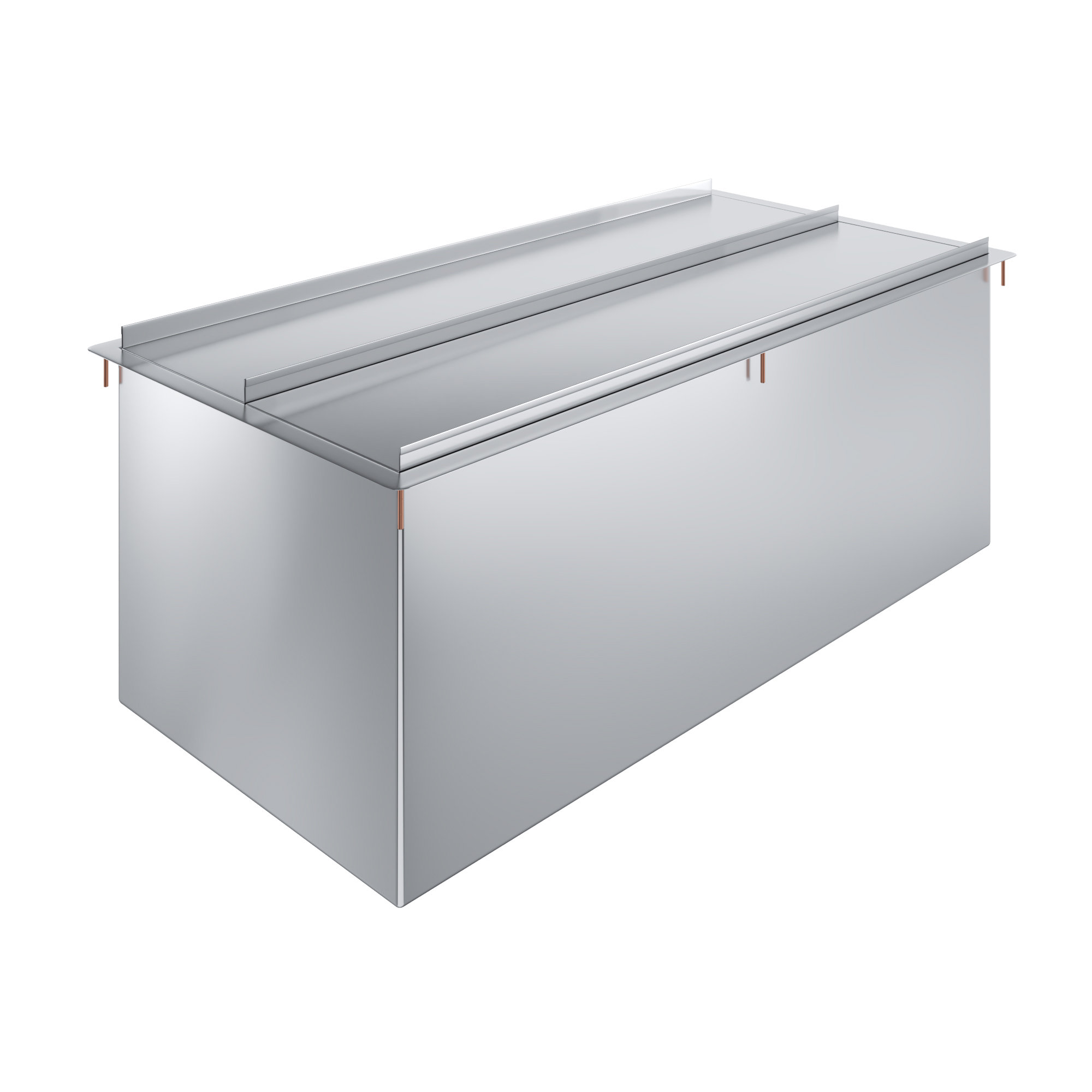 Amgood 18 In. X 36 In. Stainless Steel Drop-in Ice Bin With Sliding Lid ...