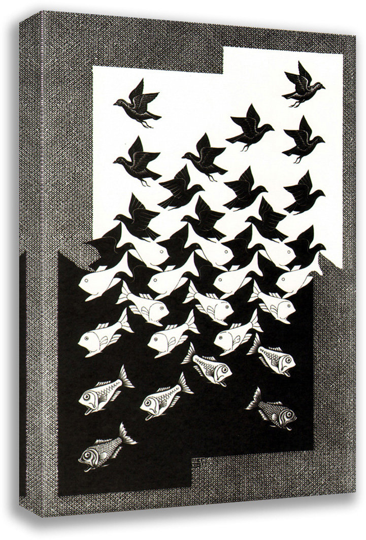Lark Manor™ Sky and Water II by M.C.Escher Gallery Wrapped Canvas | Wayfair