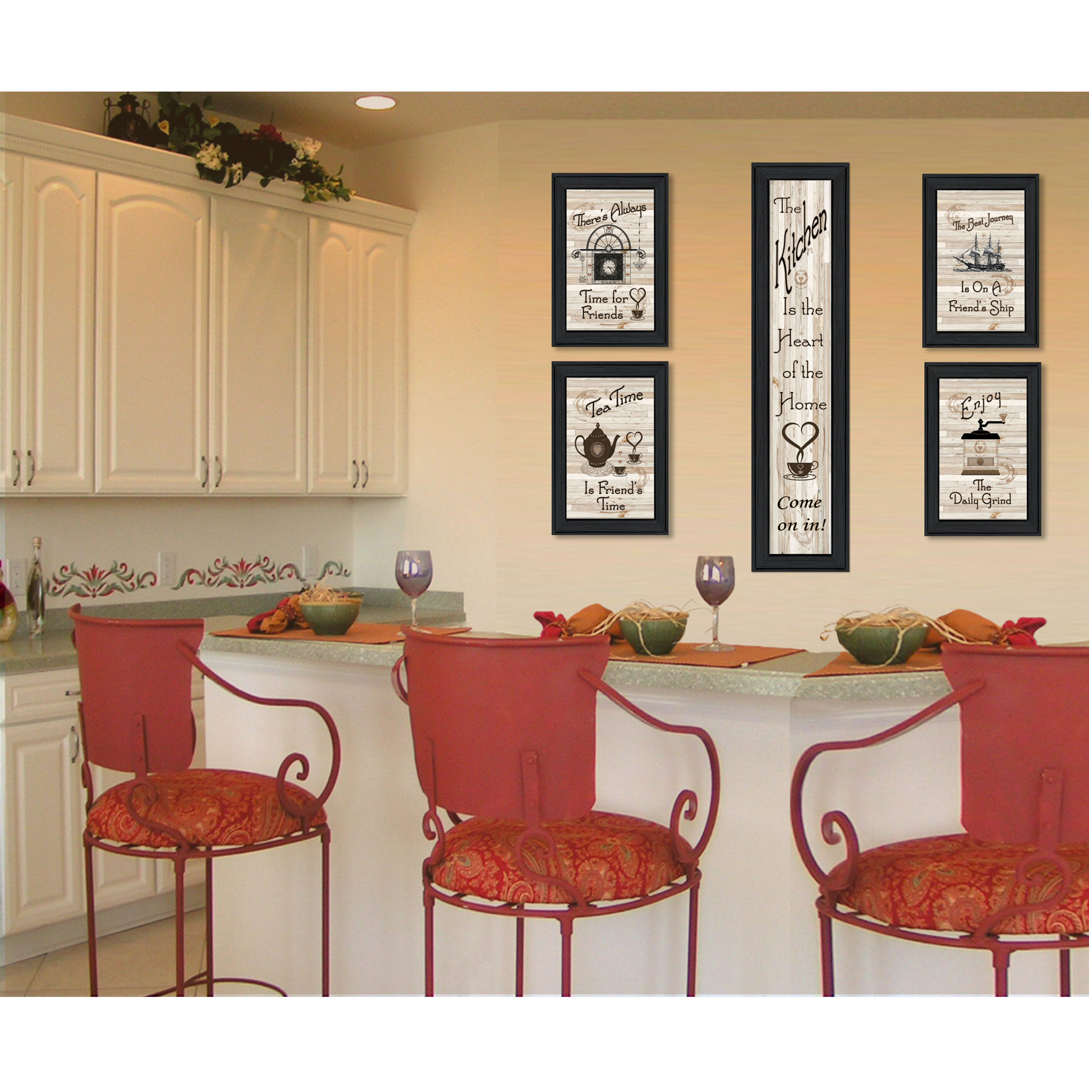 Gracie Oaks "Kitchen Friendship Collection" 5-Piece Vignette By ...