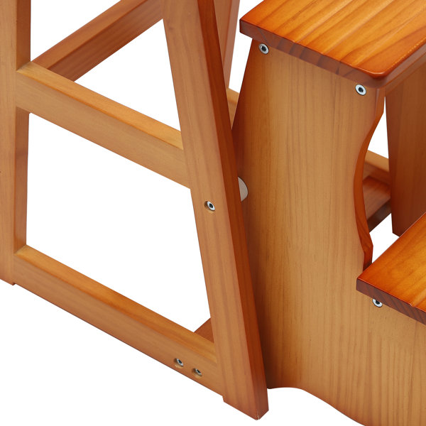 WFX Utility™ 3 - Step Wood Folding Step Stool | Wayfair