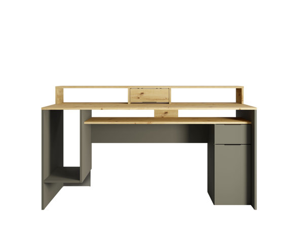 17 Stories REX 60 DESK U12257-GRAPHITE GREY R20315-ARTISAN OAK 60-FSC B ...