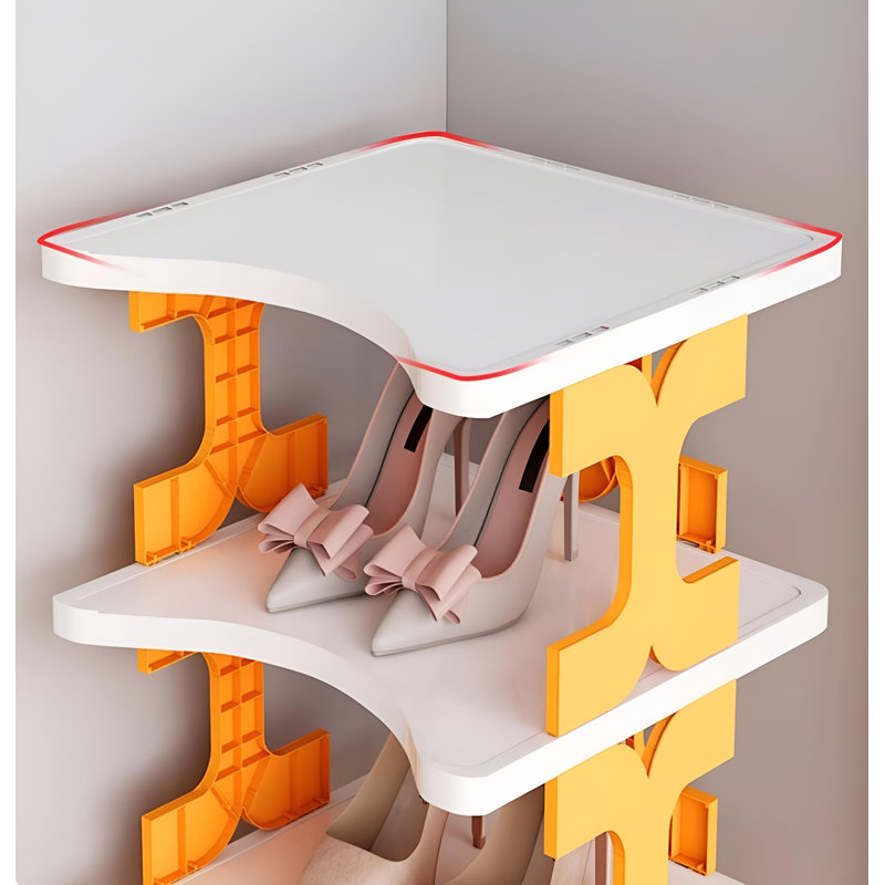 Rebrilliant Minimalist Shoe Rack, Multi-Layer Storage | Wayfair
