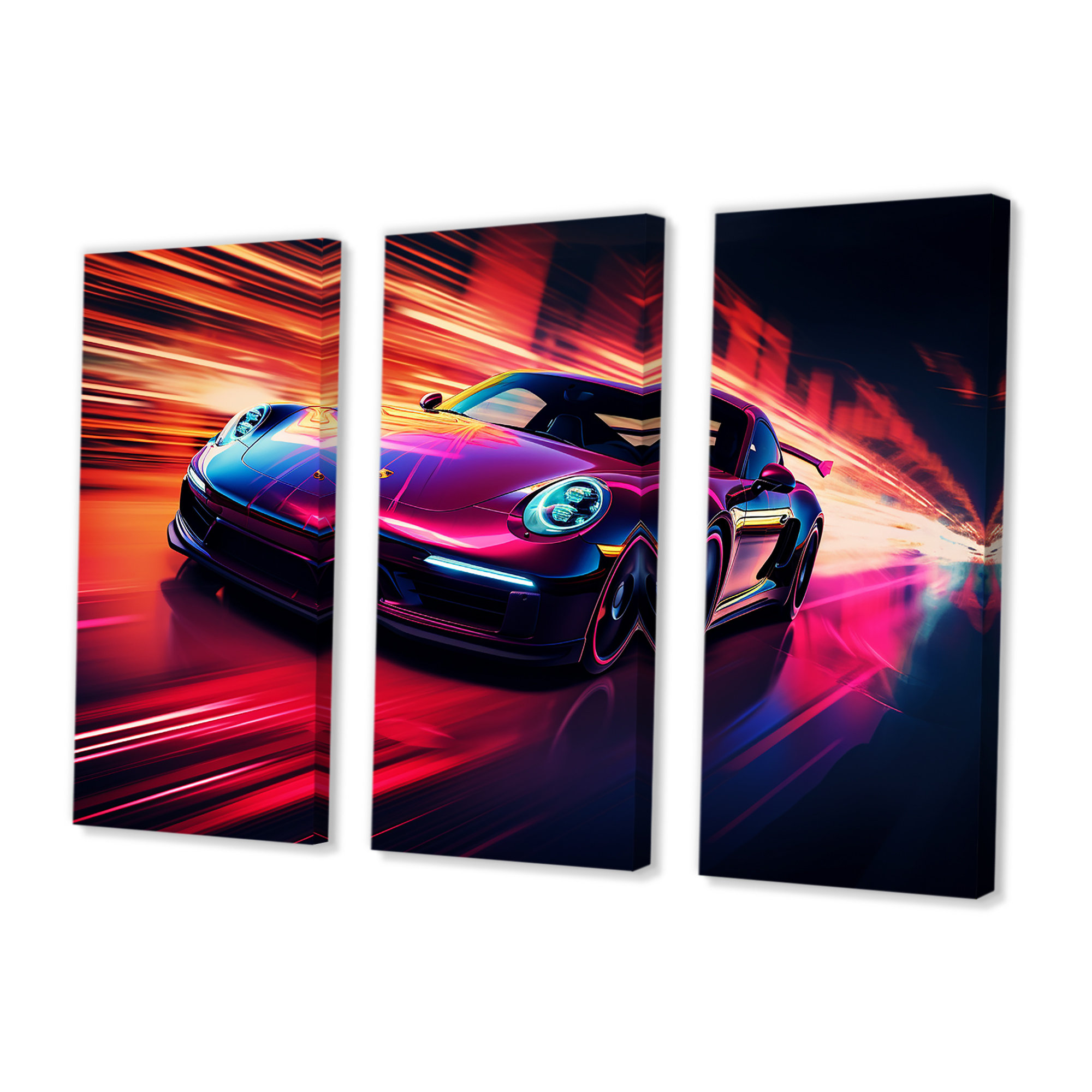 Trent Austin Design® Futuristic Fuchsia High Speed Porsche - Car Exotic ...