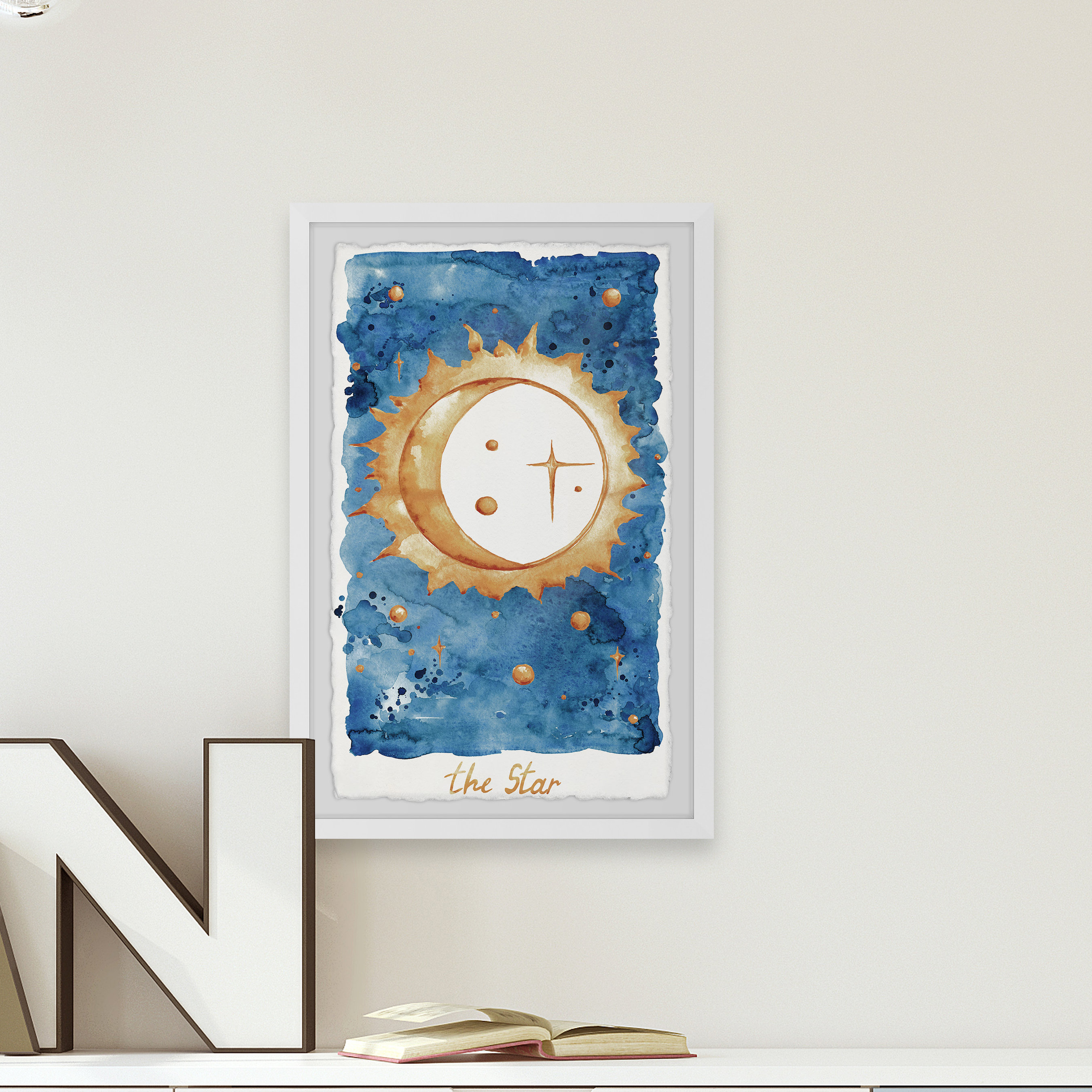17 Stories Luminous Stars - Picture Frame Painting Print on Paper ...