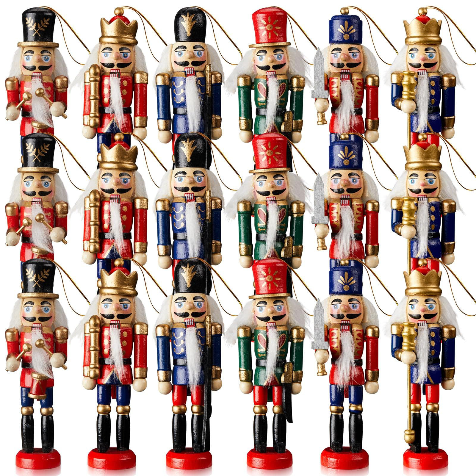 Astoria Grand Christmas Nutcracker Ornaments, Small Wooden Nutcracker ...