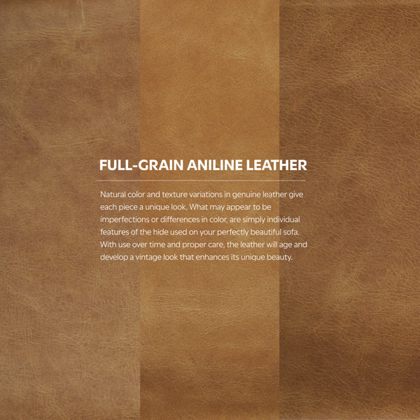 AllModern Rex Large 2-Seater Sofa in Genuine Leather Living Room Couch ...