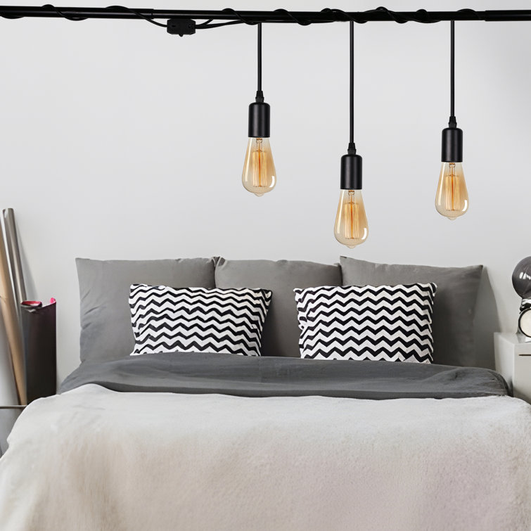 Breakwater Bay Herluf 3-Light Black Hanging Pendant With UL Wire ...