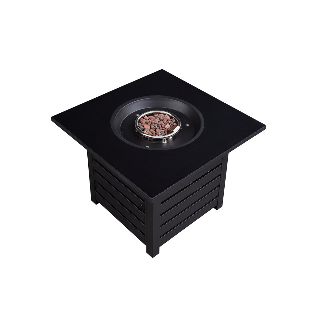 Tandoori Fire Pit Table, 32-inch Square 50,000 BTU Auto-Ignition ...