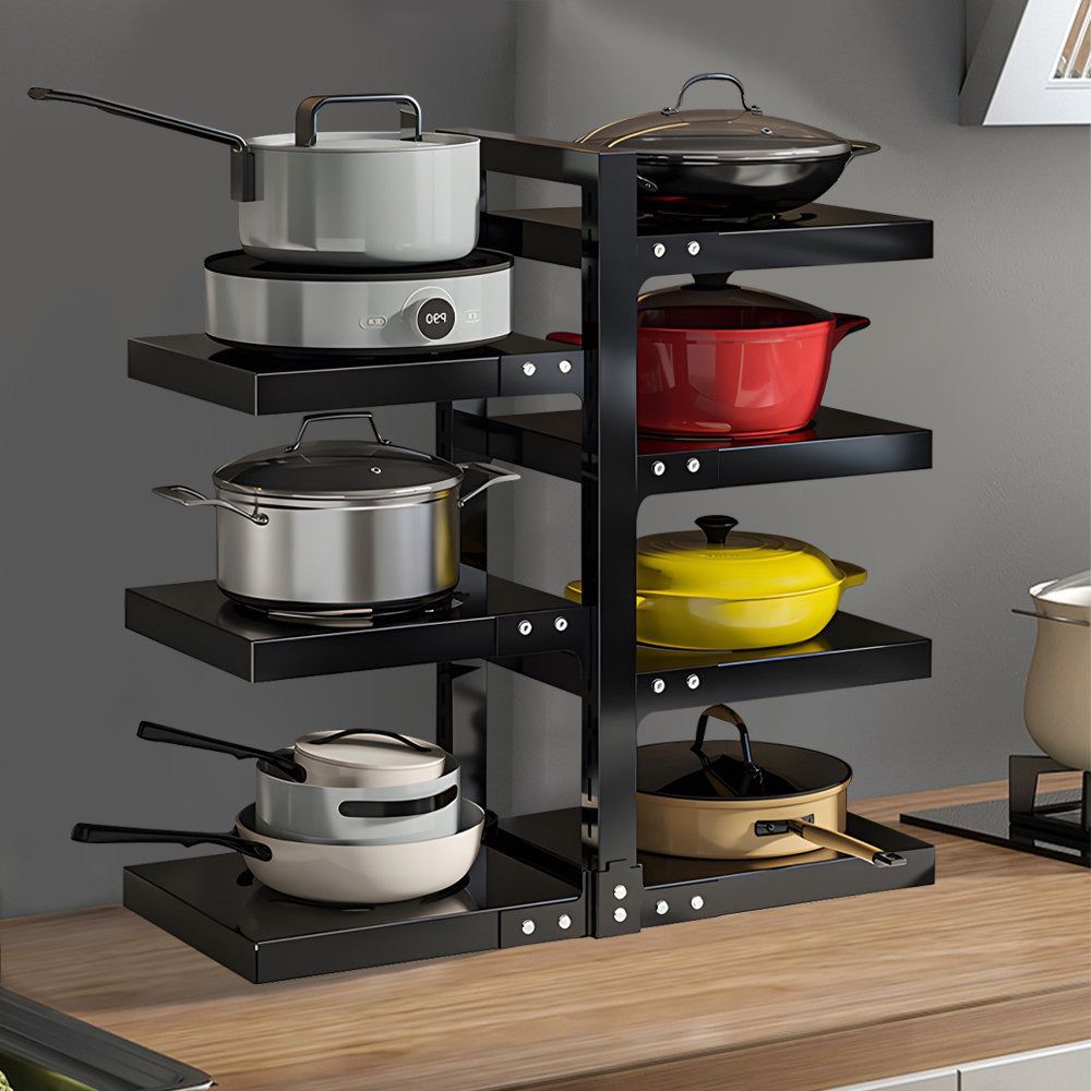 Prep & Savour Steel Rectangle Freestanding Pot Rack | Wayfair