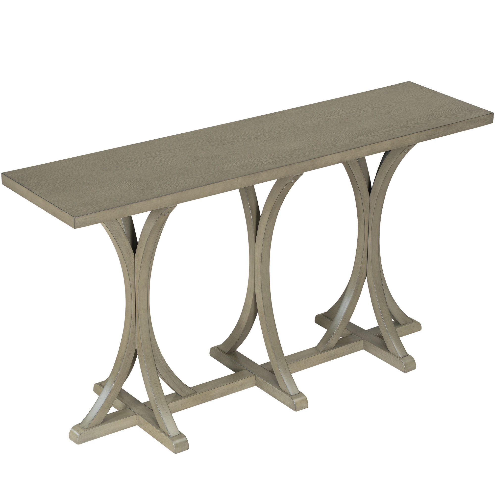 Longshore Tides 59.8'' Farmhouse Console Table with Oak Veneer Top ...