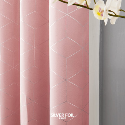 Deconovo Silver Diamond Pattern Curtain Pair | Wayfair