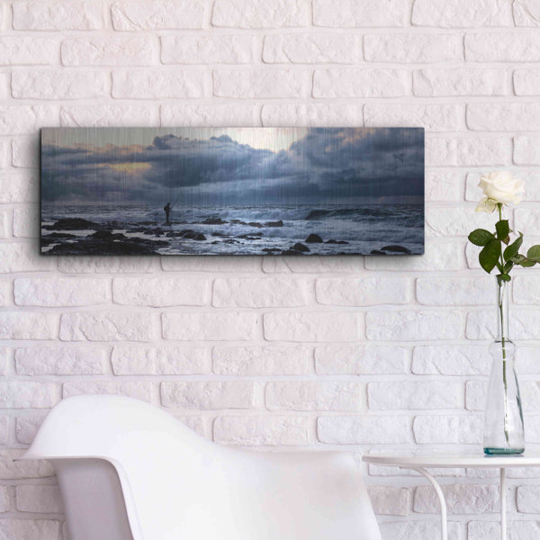Dovecove Surf Fishing On Metal by Daniel Burt Print | Wayfair
