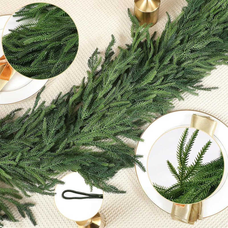 Primrue 6ft Realistic Norfolk Pine Garland | Wayfair