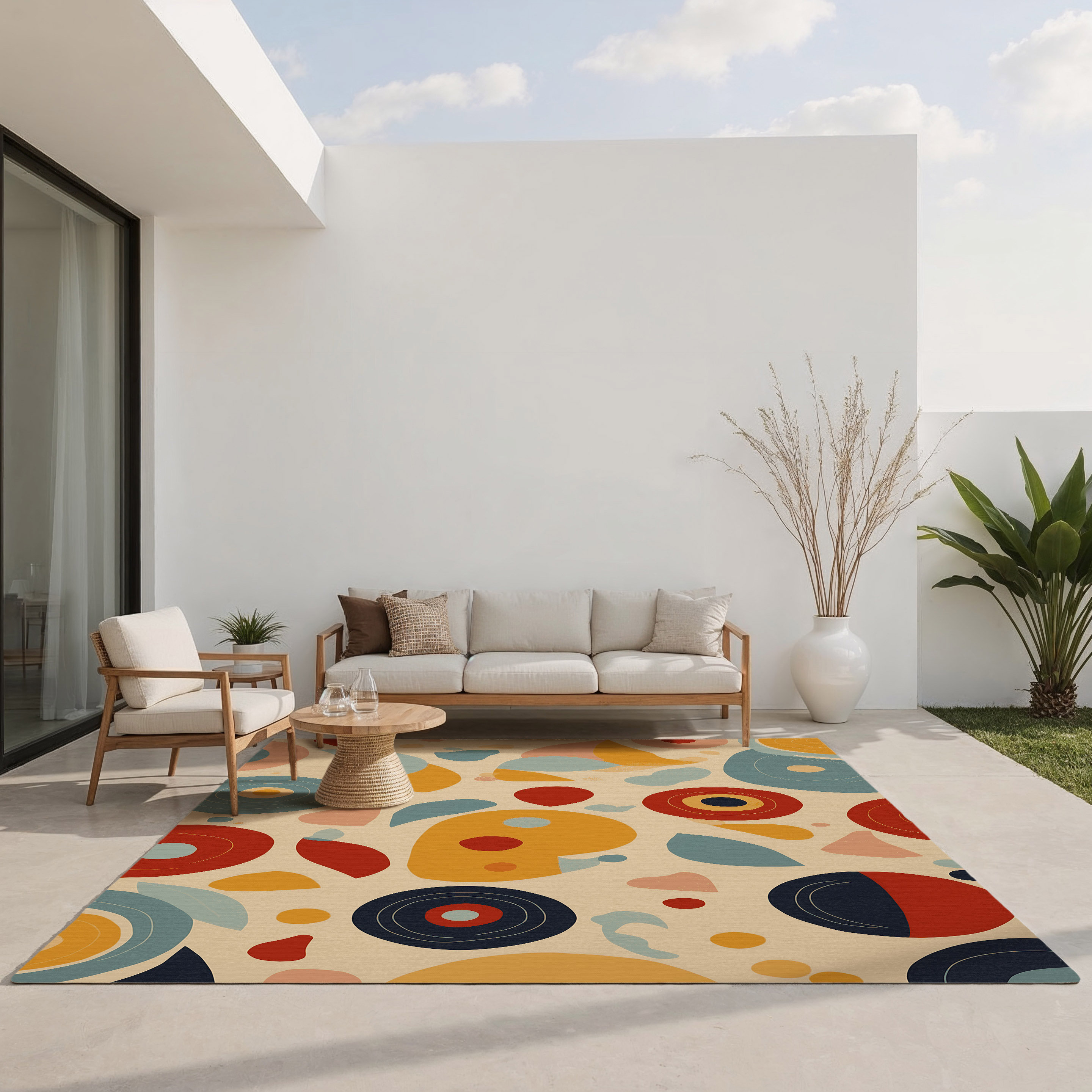 Wrought Studio™ Dynamic Ripple Indoor And Outdoor Area Rug | Wayfair