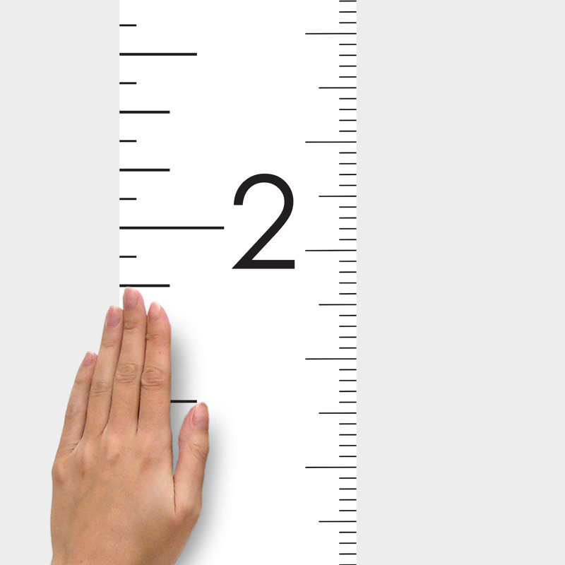 Room Mates Modern Growth Chart White Wall Decals | Wayfair