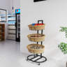 Specialty Store Services 3-Tier Wicker Oval Basket Retail Display ...