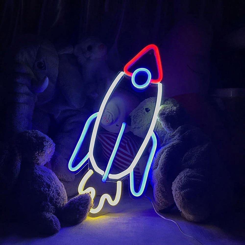 Zoomie Kids Rocket 16.5" LED Neon Sign | Wayfair