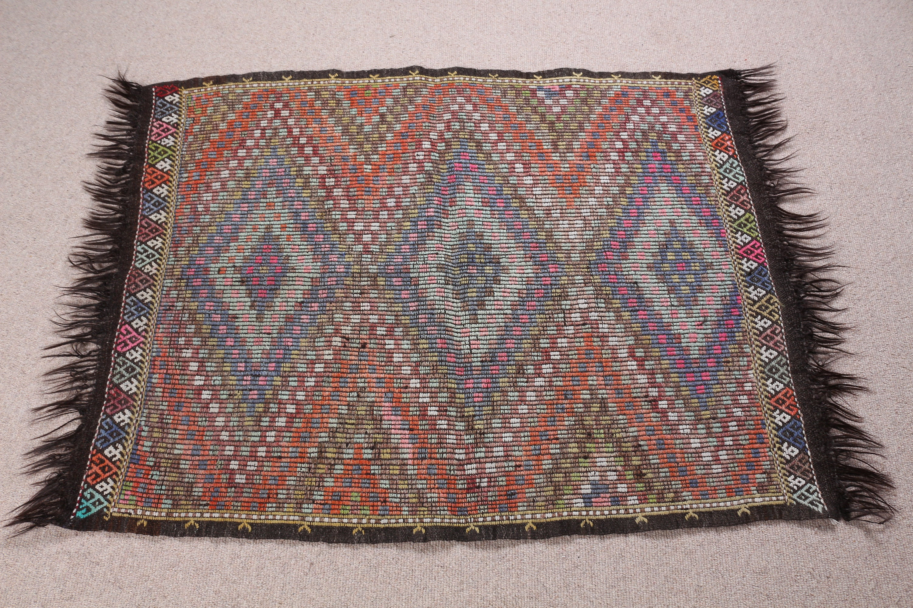 Foundry Select Handwoven Turkish Kilim Boasts Geometric Tribal Design ...