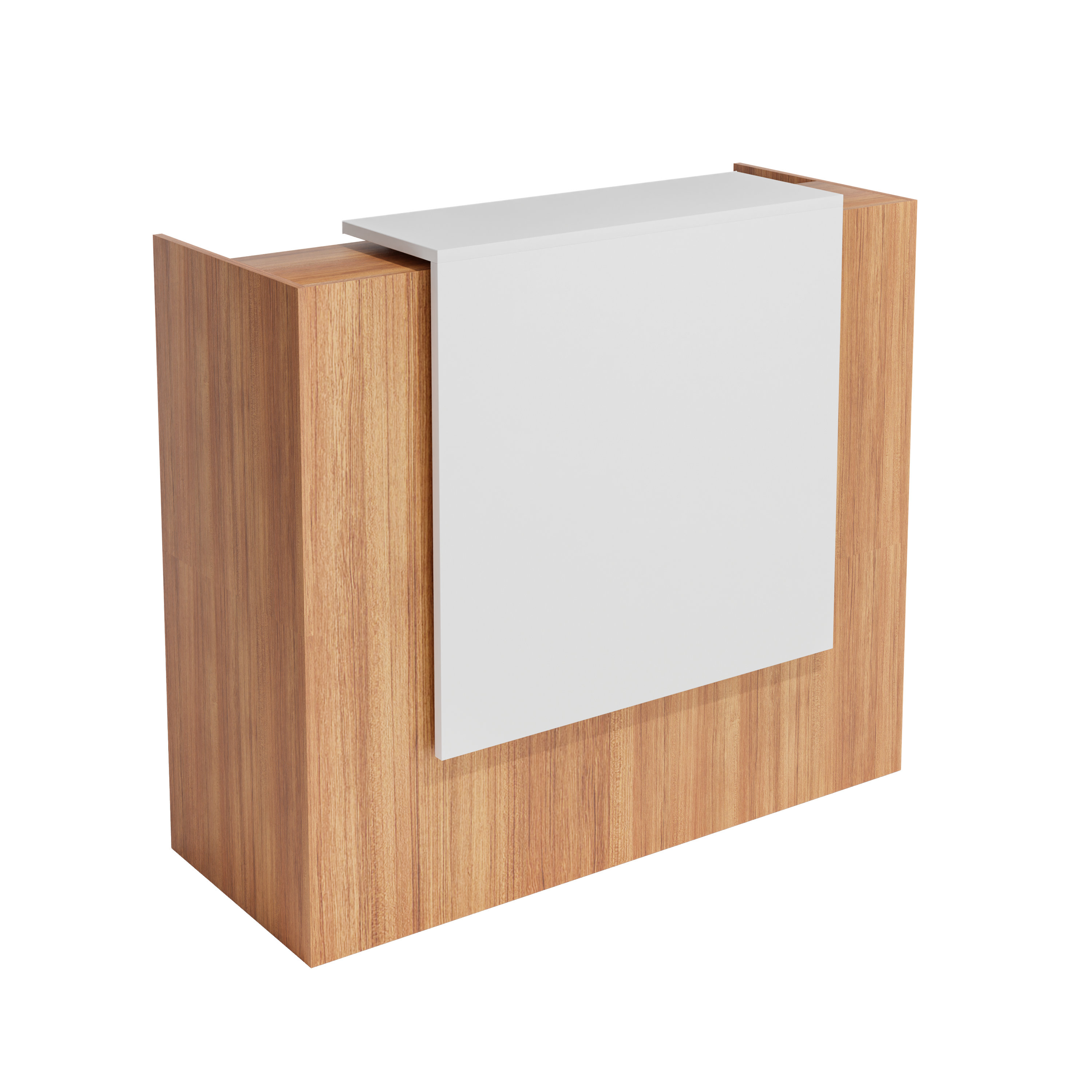 Ebern Designs ICON 53" Modern Laminate Reception Desk, Multifunctional ...