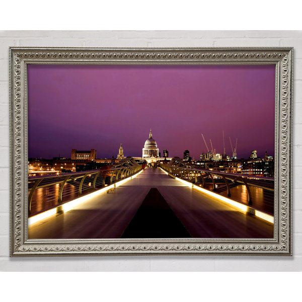 Ebern Designs Millennium Bridge London - Single Picture Frame Art ...