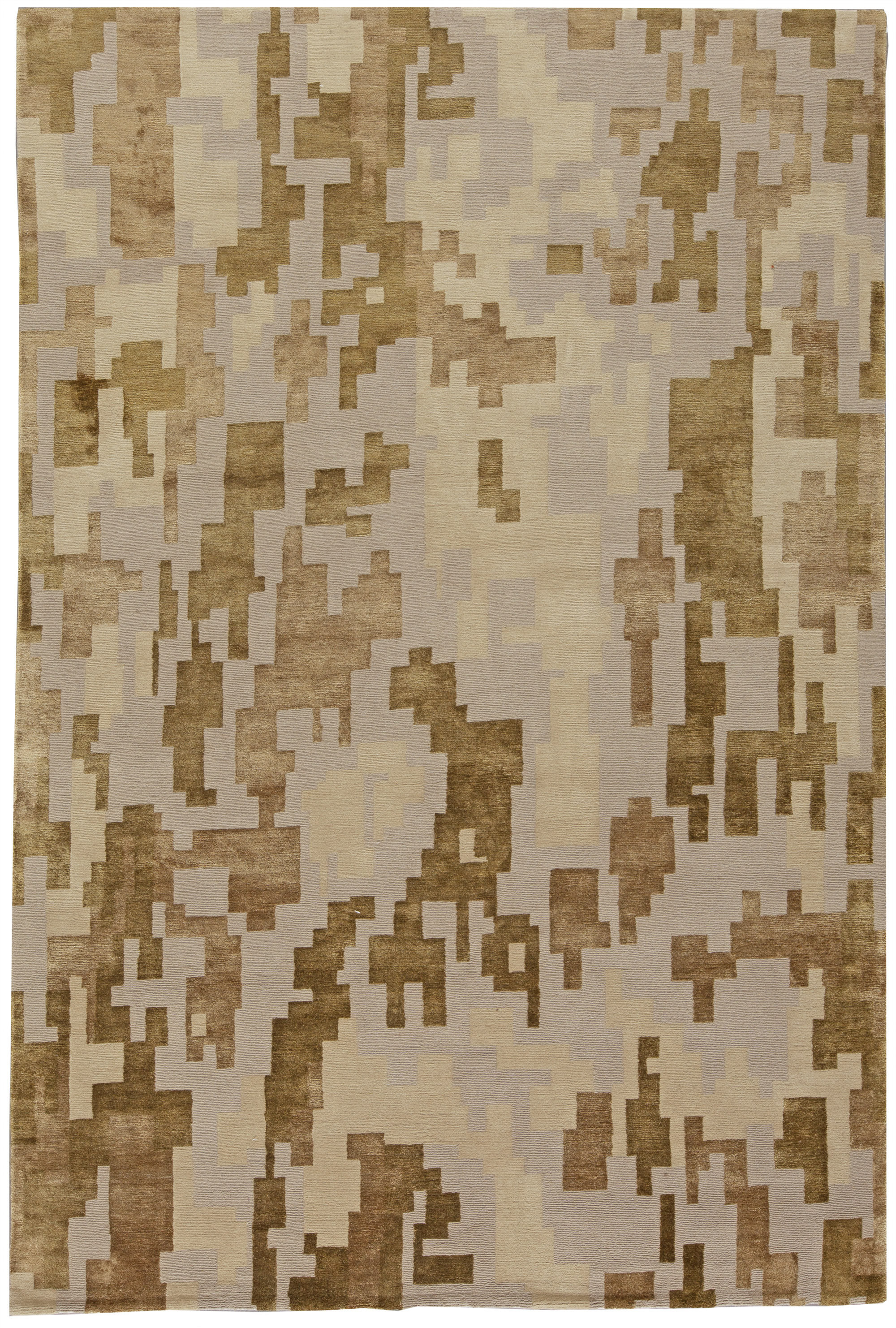 Doris Leslie Blau Modern 6' x 9' Arthur Dunnam Abstract Design Beige ...