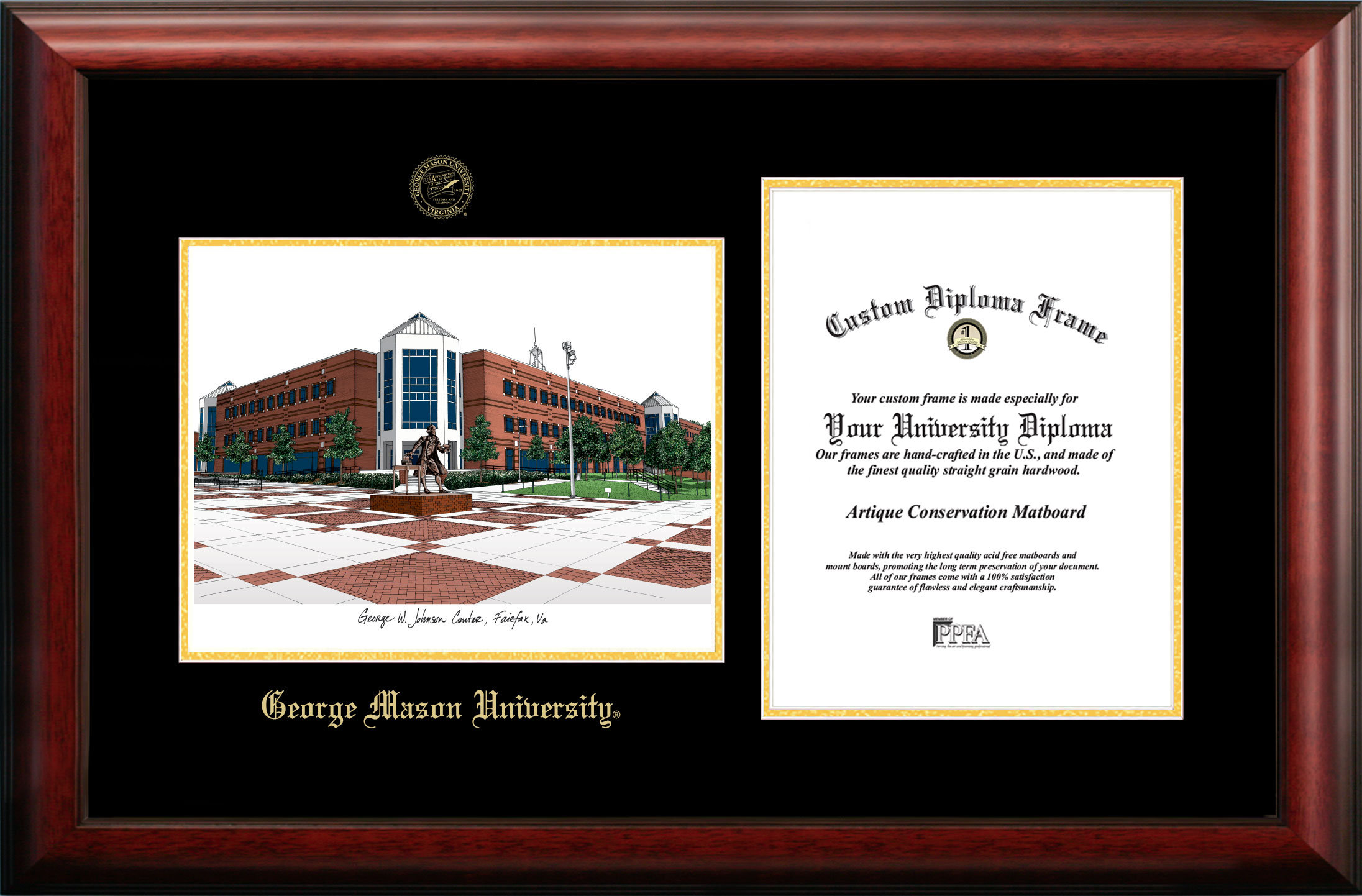 Campus Images NCAA George Mason University Diploma Lithograph Picture ...
