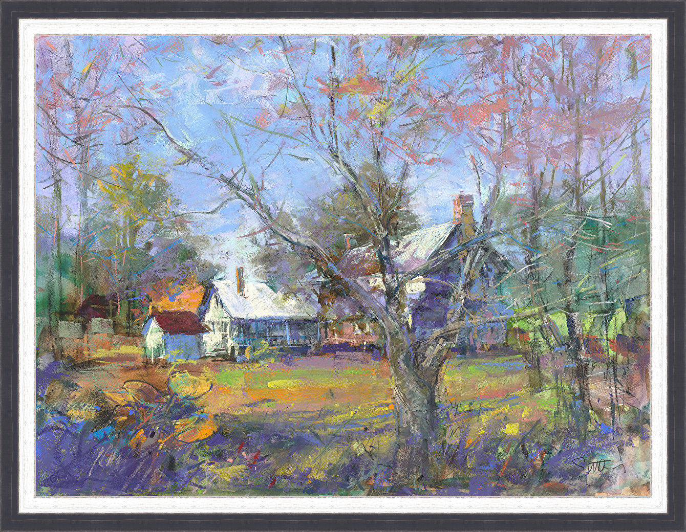 Ashton Wall Décor LLC Country Colours 'Gumlog Homestead' Framed ...