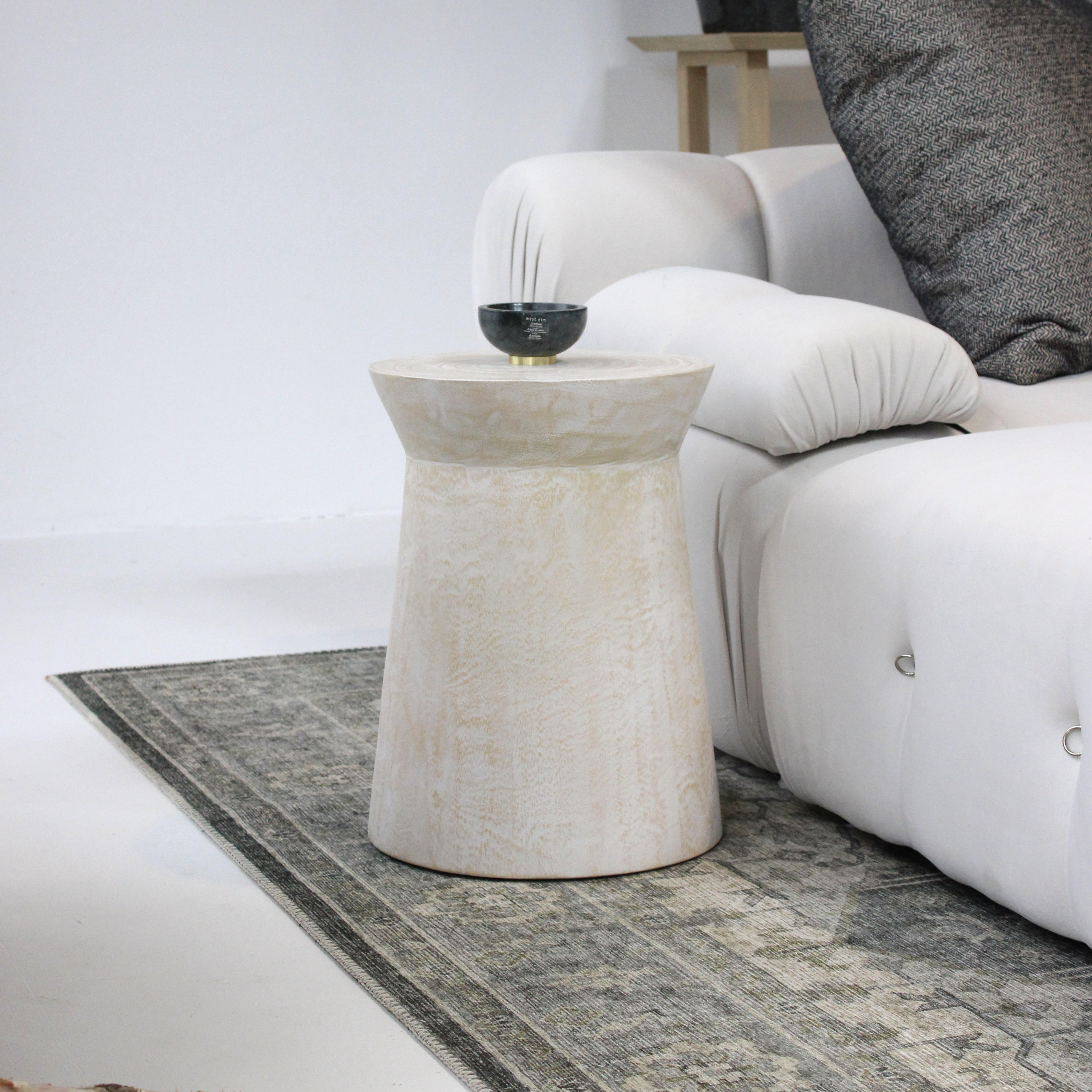 Loon Peak® Tapered Round Solid Wood Pedestal Side Table & Reviews | Wayfair