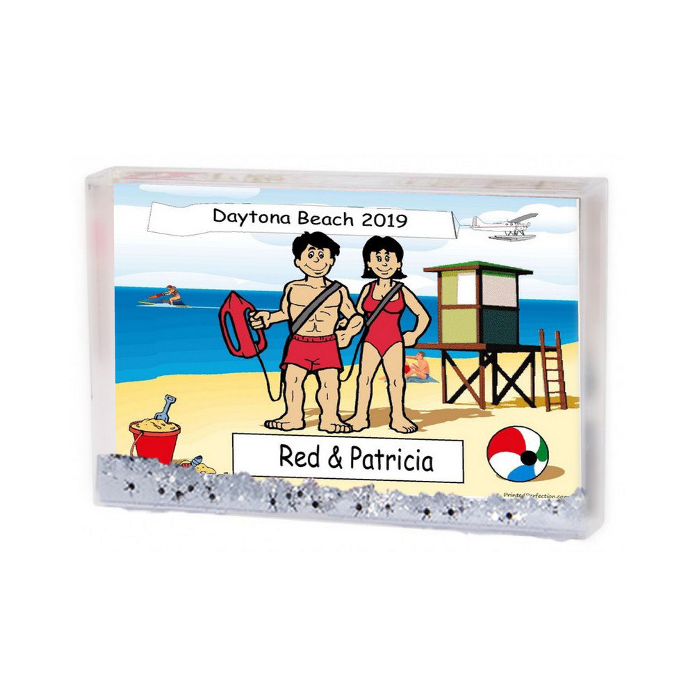 Printed Perfection Personalized Lifeguard Couple Snow Globe Frame Gift ...