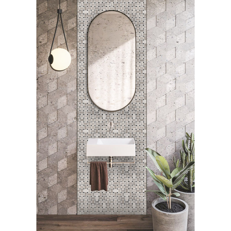 Simple Tile 1" x 2" Marble Basketweave Mosaic Wall & Floor Tile | Wayfair