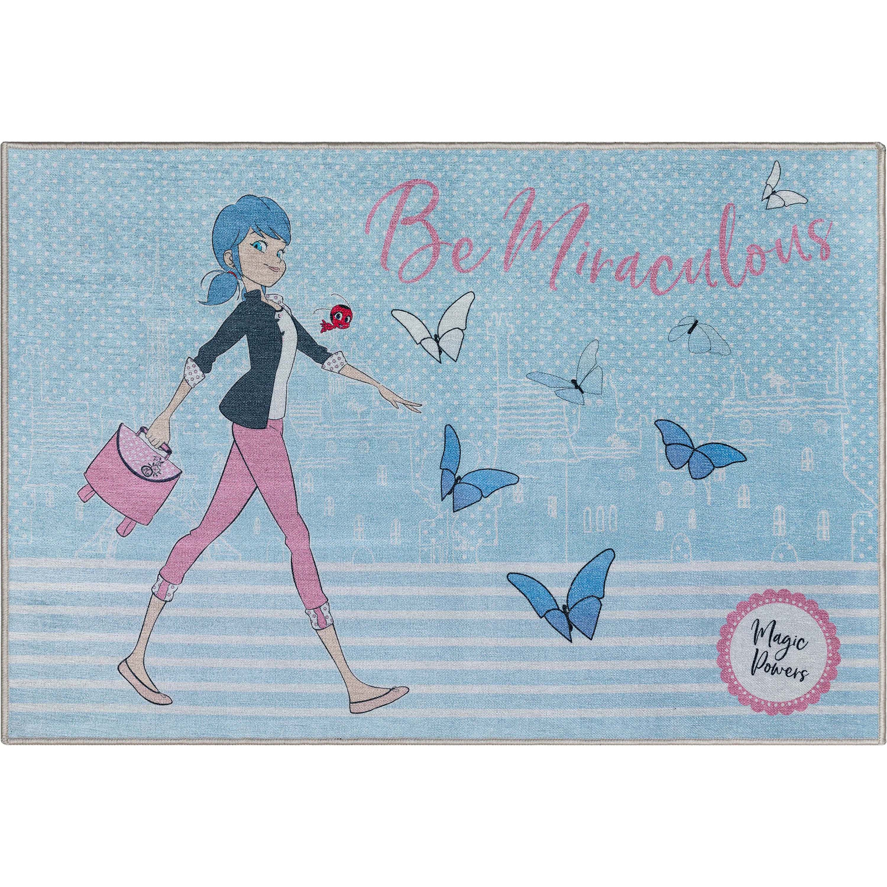 Well Woven Miraculous Ladybug Be Miraculous Light Blue Area Rug by Well ...
