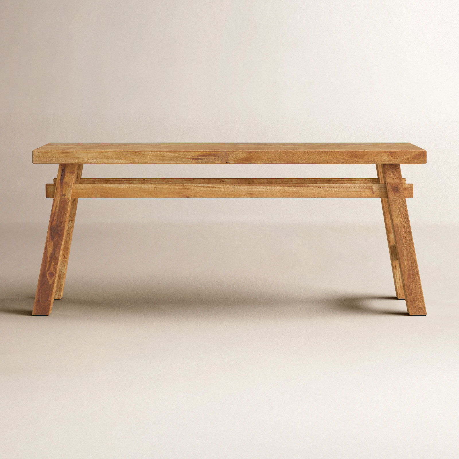 Joss & Main Milani Brown Wood Handmade Distressed Bench with High ...