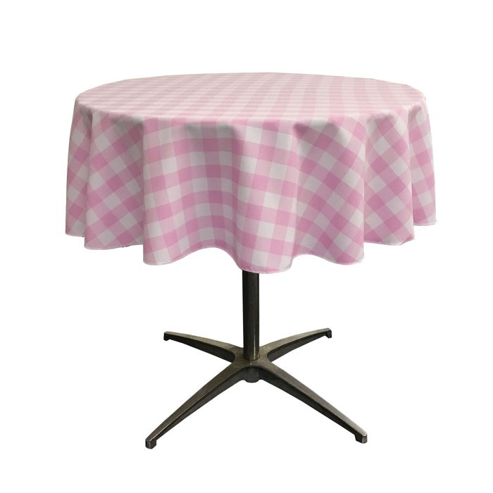 Ebern Designs Joice Round Gingham Polyester Tablecloth & Reviews | Wayfair