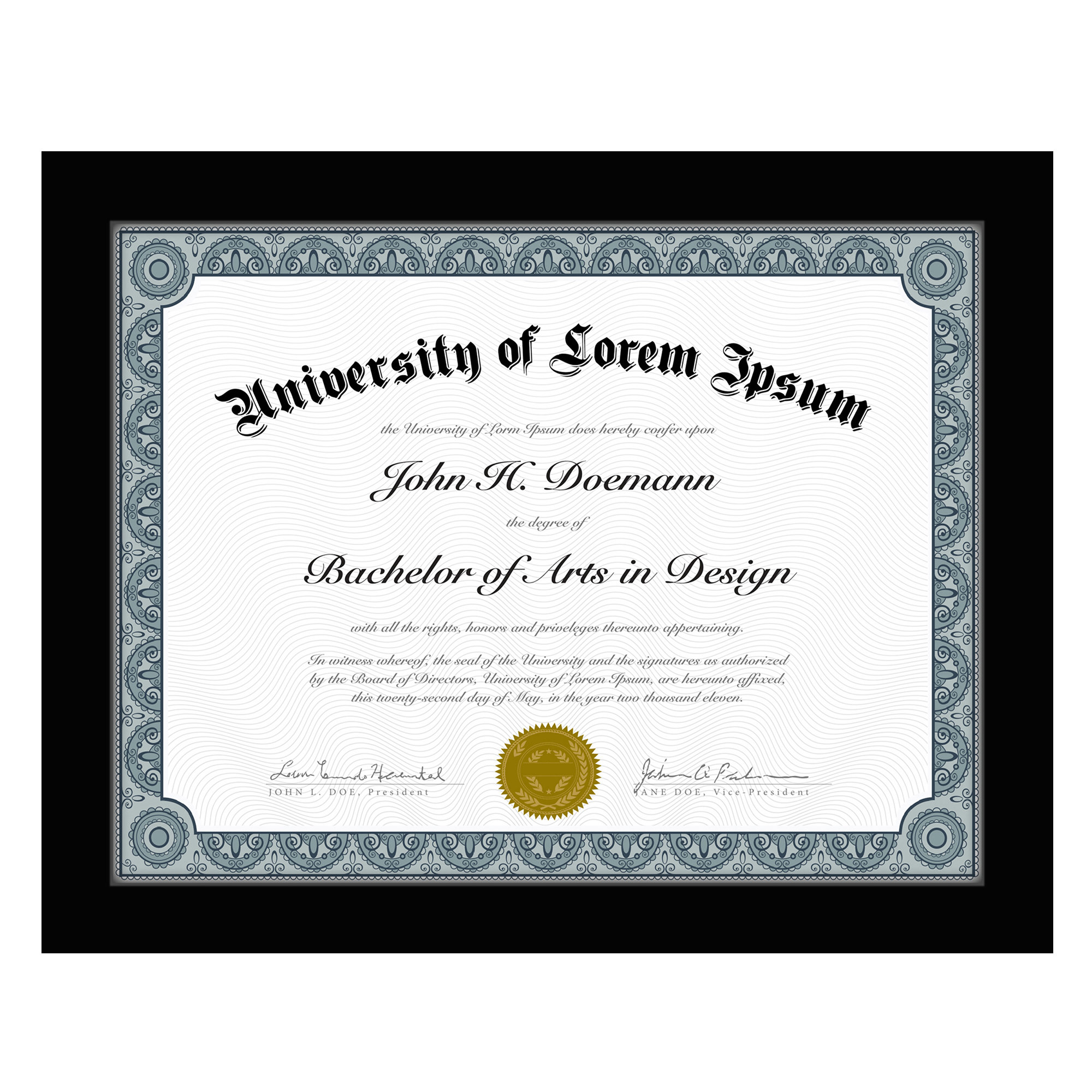 Winston Porter Mihir 8.5x11 Diploma Frame - Document Frame with Shatter ...