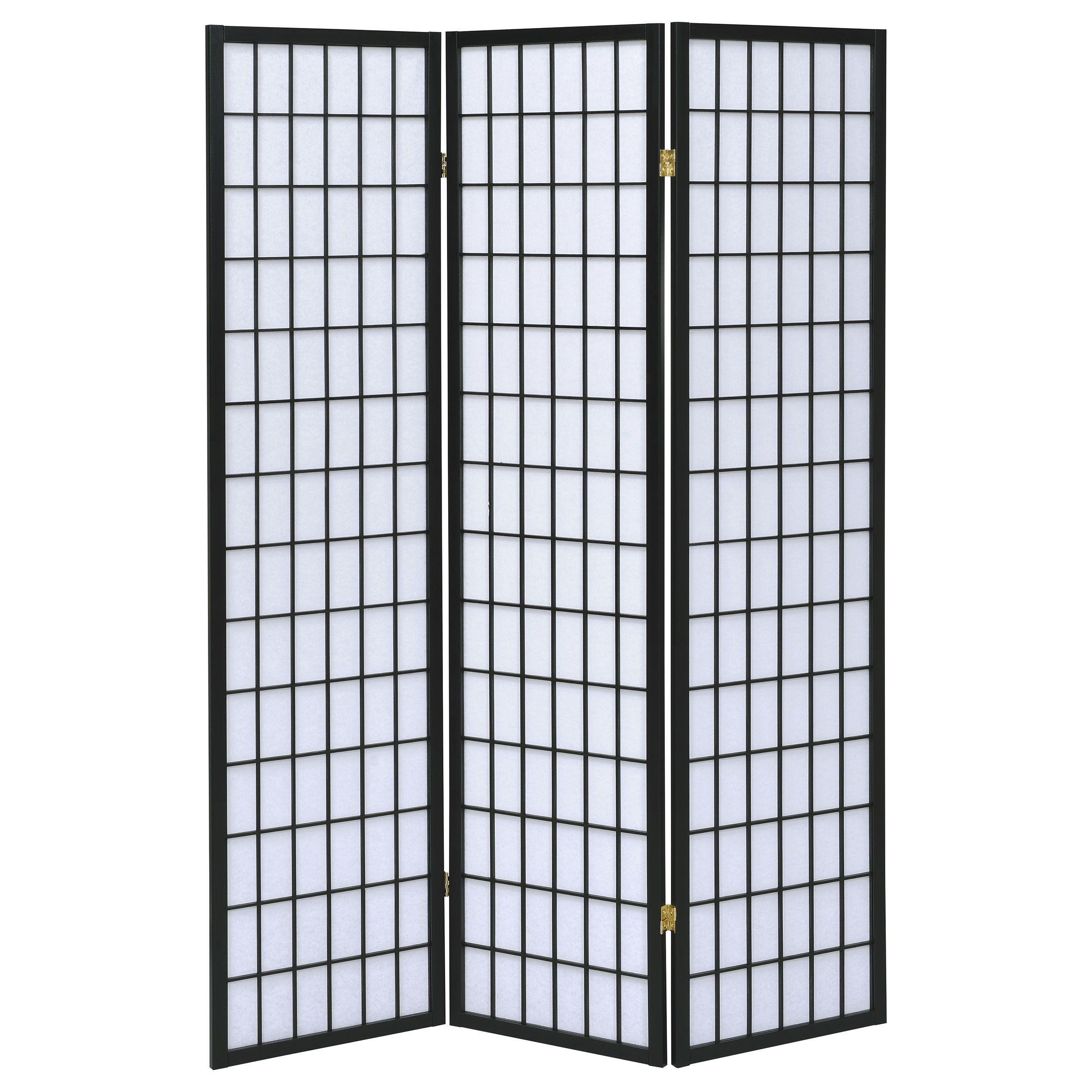 Ebern Designs Esaah 3-Panel Folding Screen Black And White | Wayfair