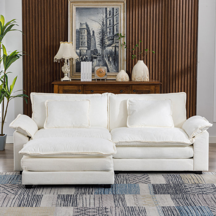 Latitude Run® Dyemond 85.8" Modern Sectional Couch Sofas for Living ...