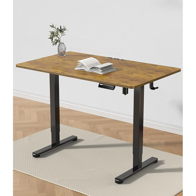 17 Stories Height Adjustable Standing Desk, Rectangular Desk, Home ...