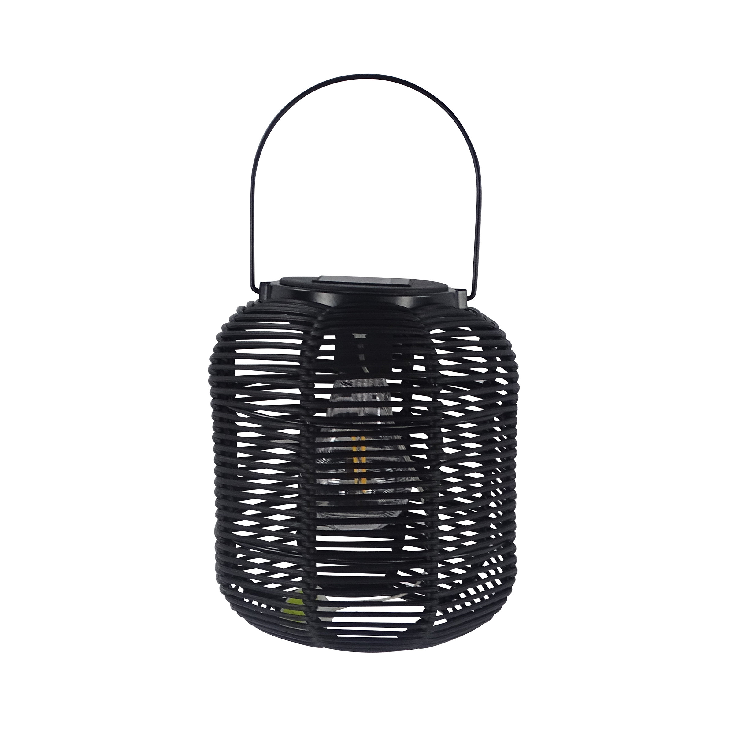 Alpine 10"H Solar Plastic Lantern with LED Light for Garden, Patio ...