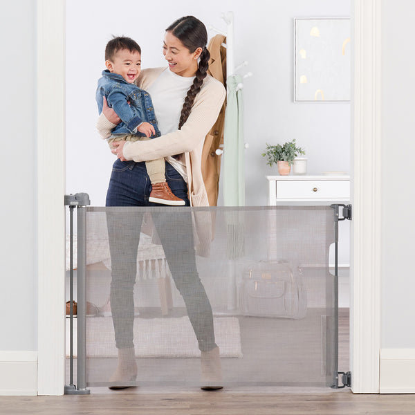 Regalo Retractable Mesh gate - Gray | Wayfair