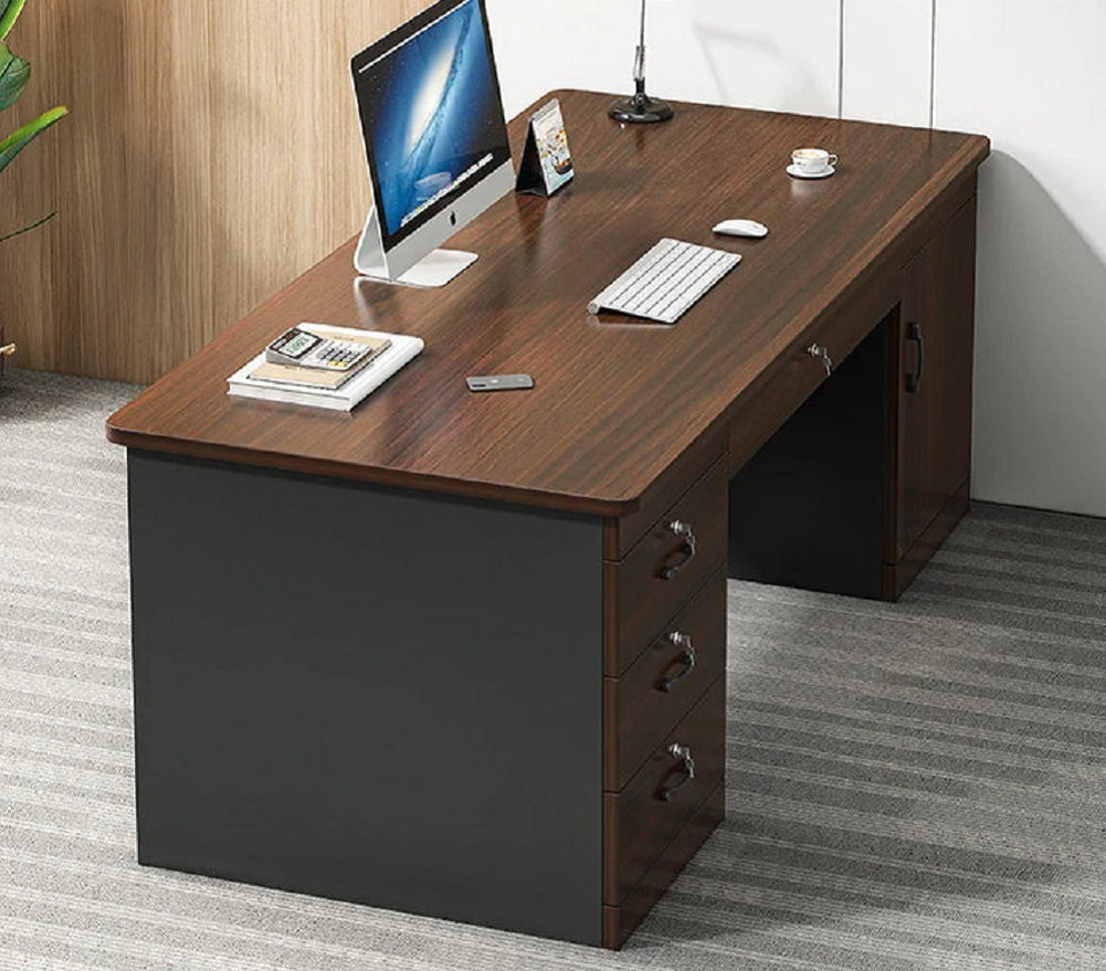 Splendor Furniture Rectangle Computer Desk with and Cabinet | Wayfair
