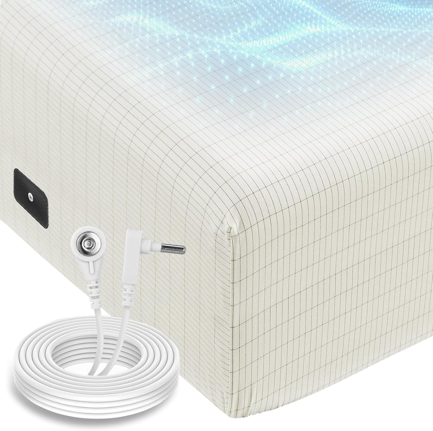 HYPREST Grounding Sheets Deep Pockets 16 inches, Cotton & Silver Fibre ...