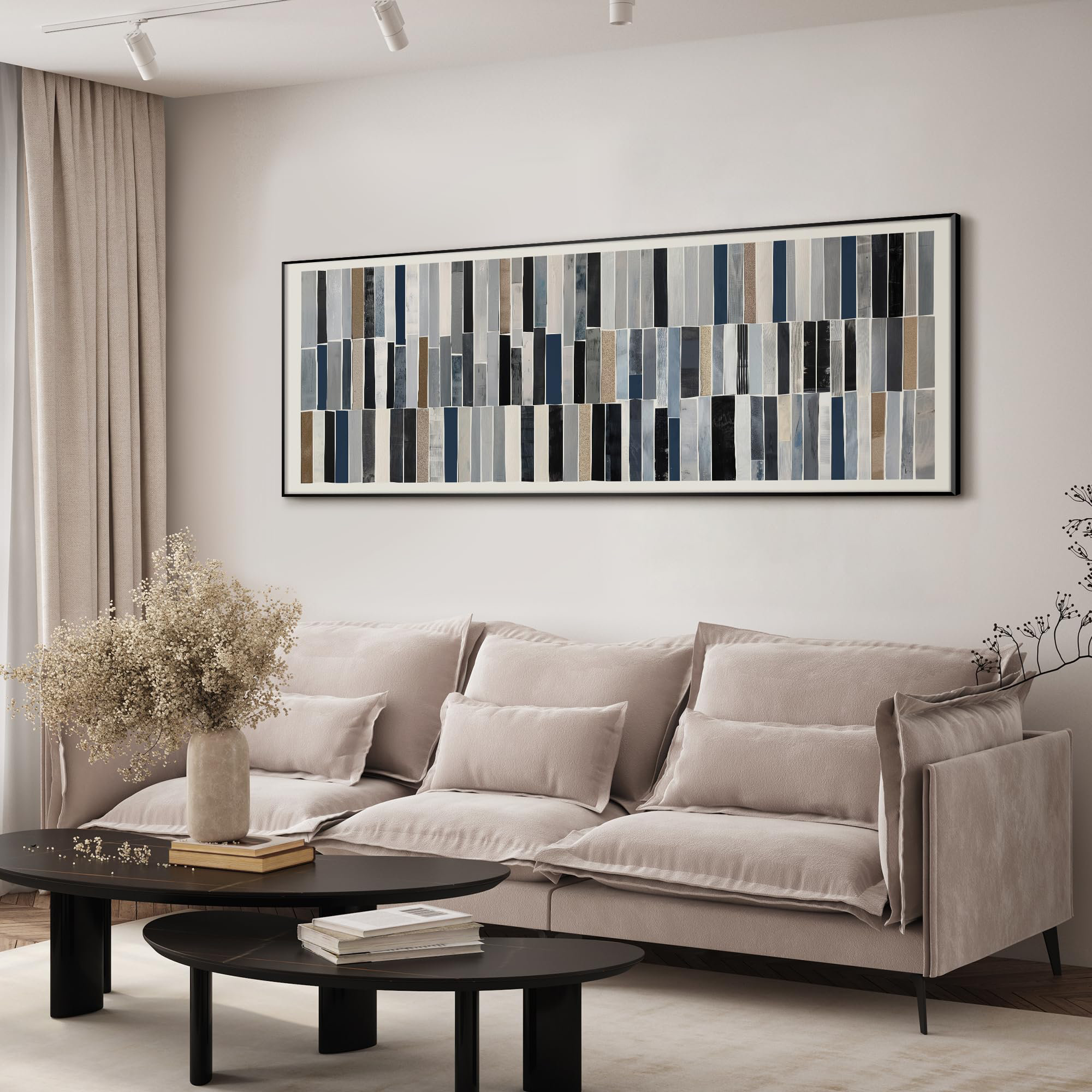 SIGNLEADER Modern Geometric Stripe Abstract Pattern Illustrations Extra ...