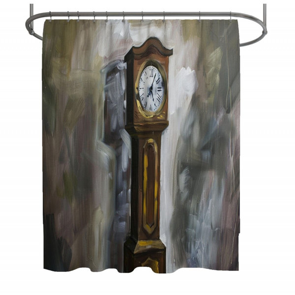 Latitude Run® Grandfather clock Shower Curtain -Objects Bathroom Decor ...