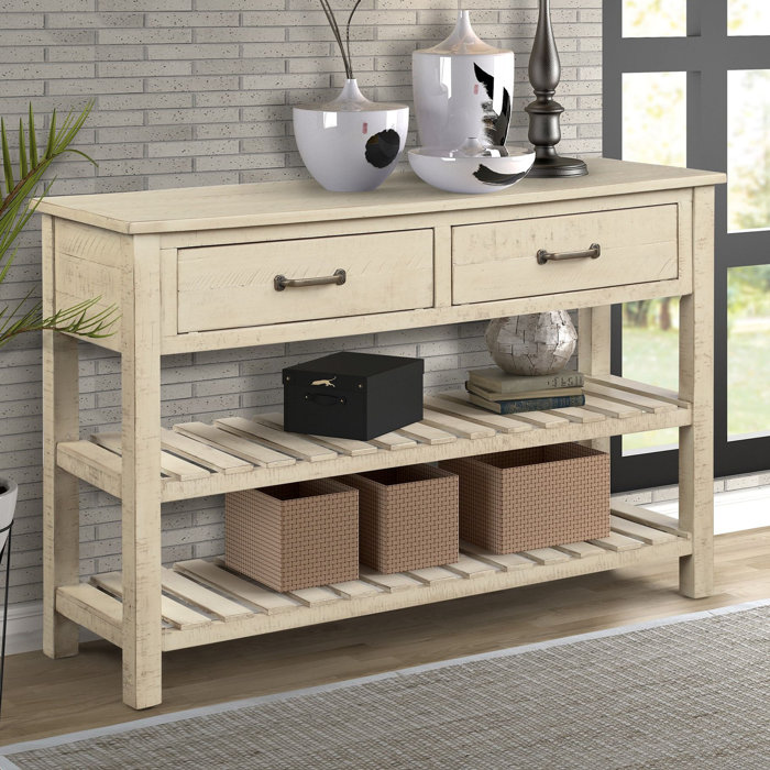 Highland Dunes Hodgin 45" Solid Wood Console Table & Reviews - Wayfair ...