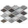 Andova Geom Aluminum Metal Diamond Mosaic Kitchen Backsplash, Bathroom ...