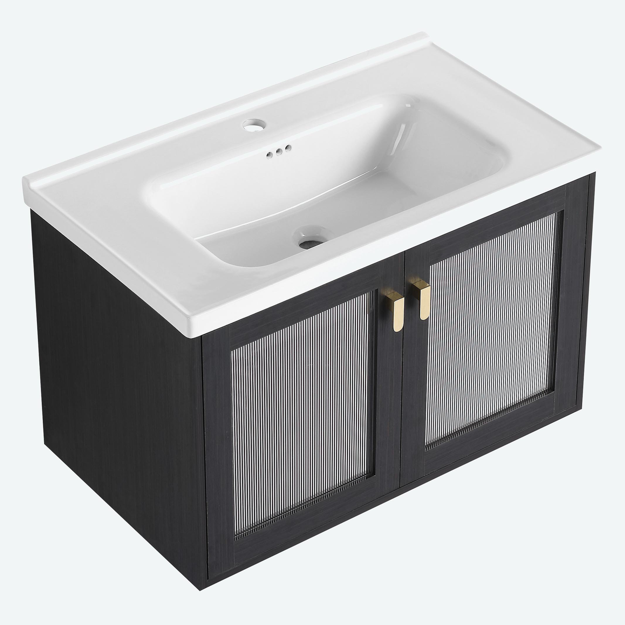 Ebern Designs Brickvale 31.9'' Single Bathroom Vanity with Ceramic Top ...