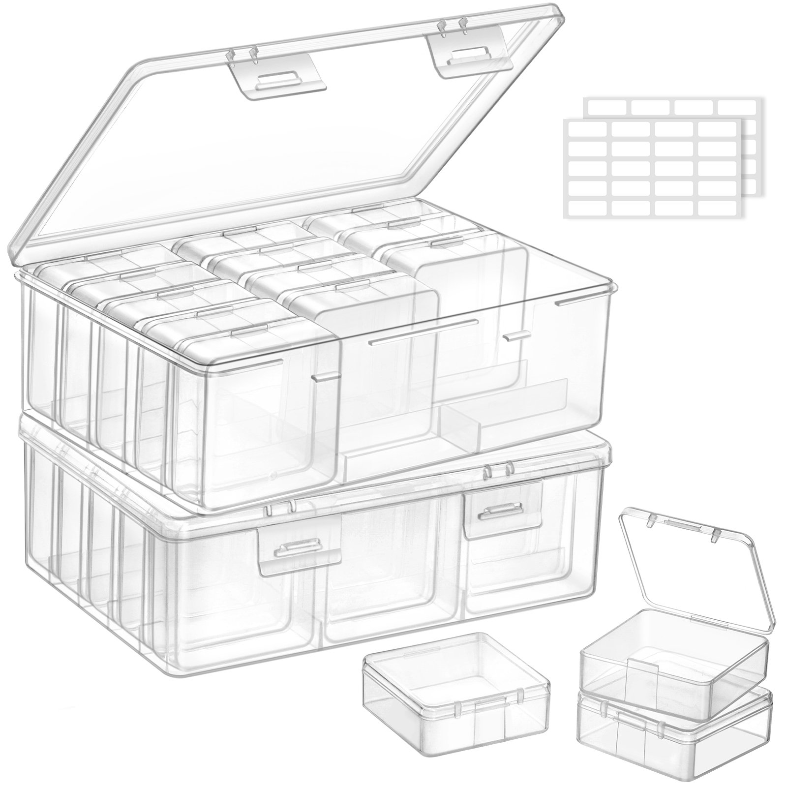 Rebrilliant 2 Pack(30Pcs) Small Bead Organizers And Storage, Plastic ...