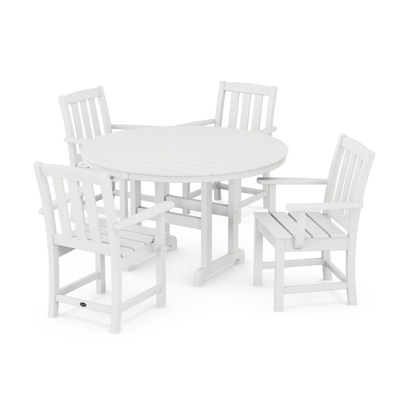 Trex Cape Cod 5-Piece Round Farmhouse Dining Set | Wayfair