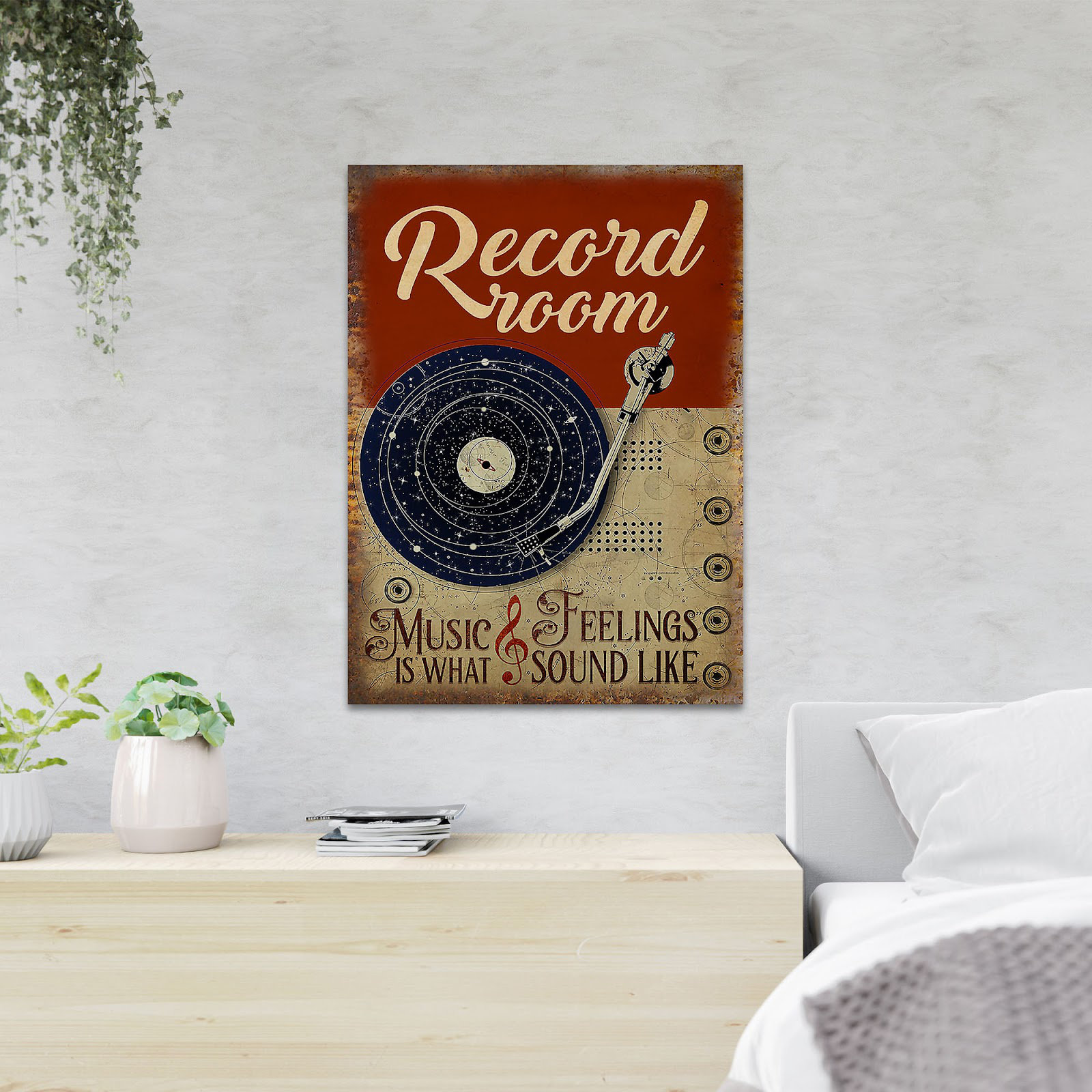 Trinx A Galaxy Vinyl Record On Red And Brown Background - Record Room ...
